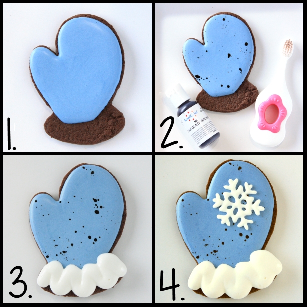 Decorated Winter Mitten Cookies