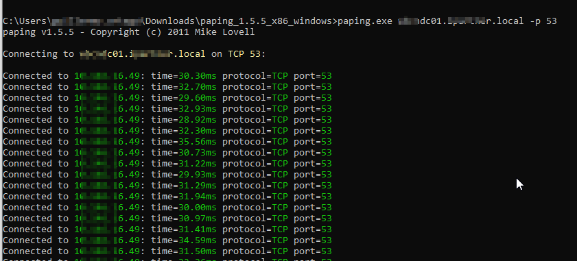 Gonsystem: WINDOWS. Ping Port Continuous
