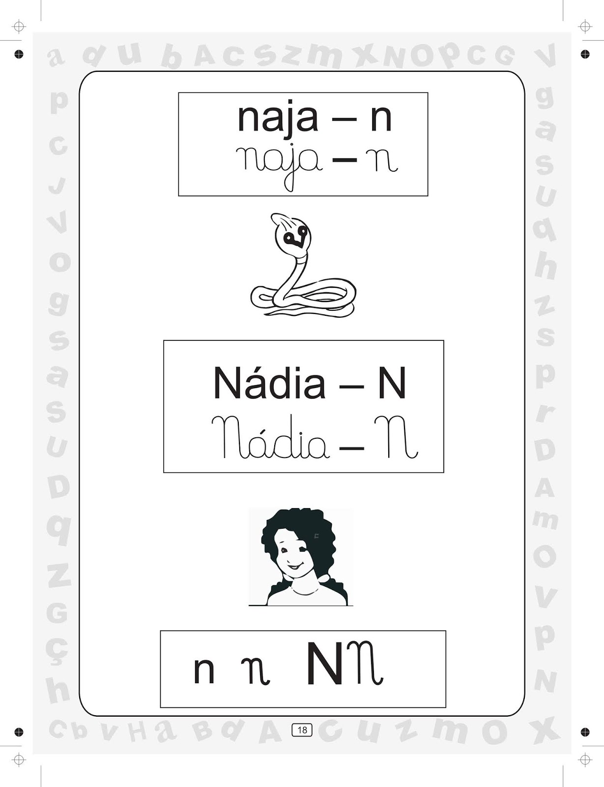 Portuguese alphabet activity ~ Atividade para imprimir