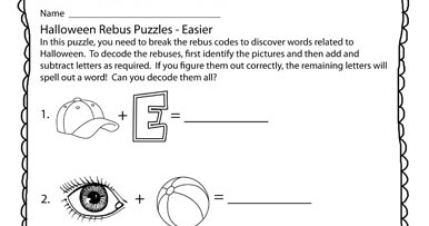 The Puzzle Den: Free Halloween Rebus Puzzles