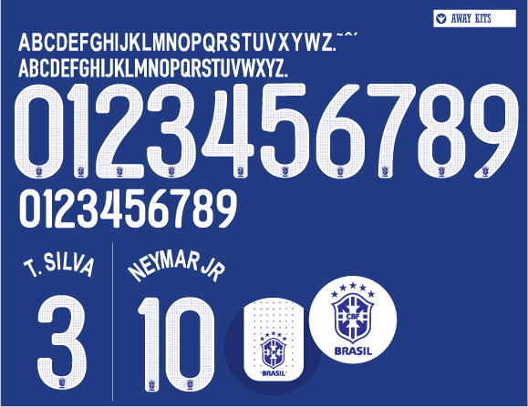 Football teams shirt and kits fan: Font: Brazil 2013/14