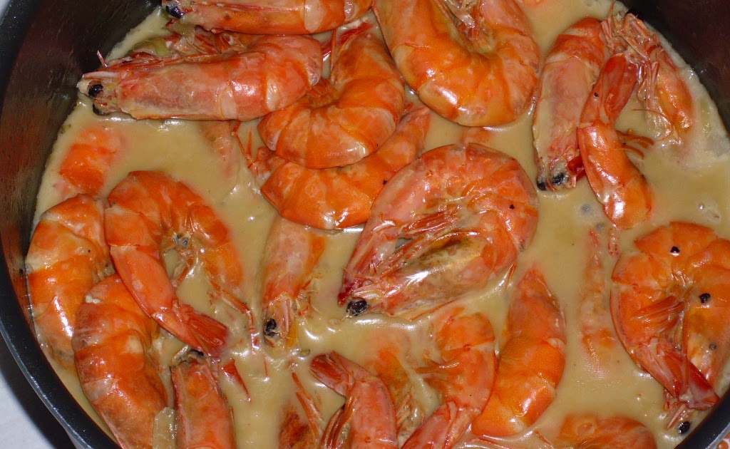 Filipino And European Culinary Foods: Ginger Prawns With Coconut Milk