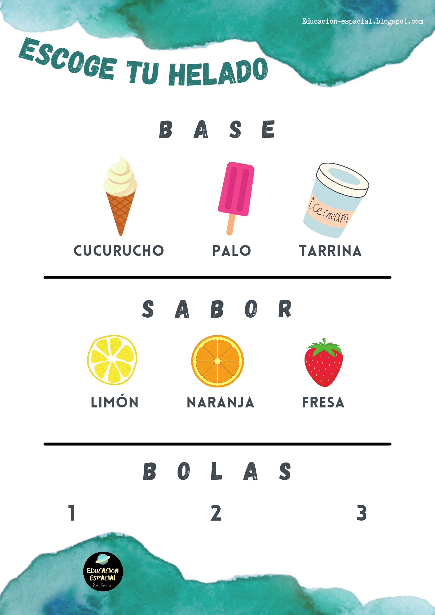 Escogemos y hacemos nuestros helados