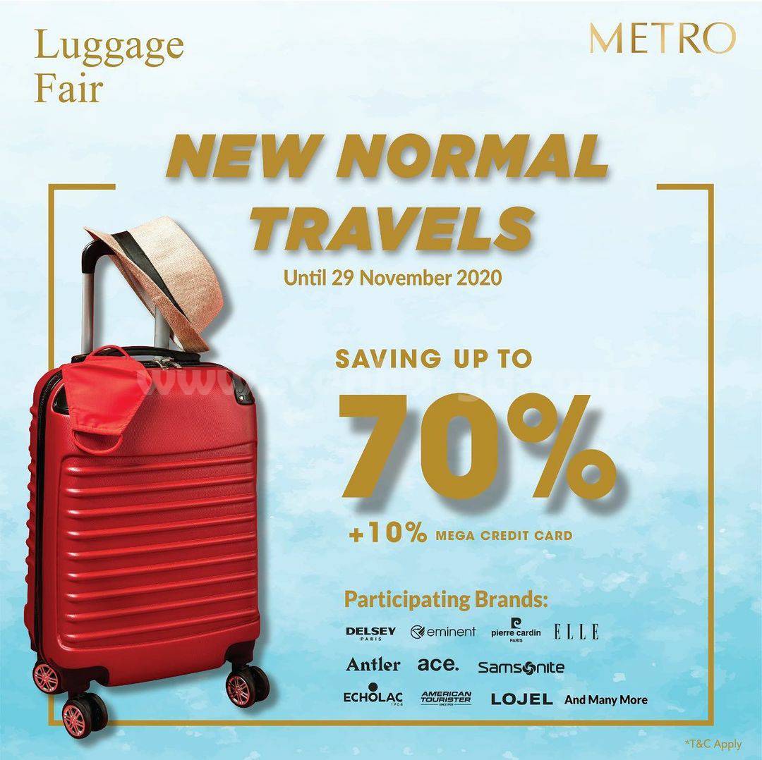 Metro Deptstore Promo Luggage Fair: Enjoy saving Up to 70% + 10% with ...