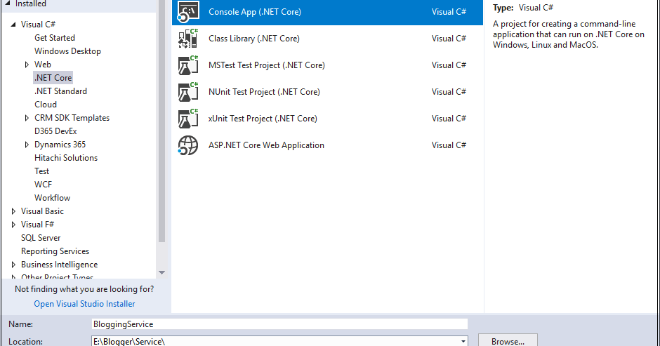 Create and Install .Net Core application as windows service using ...