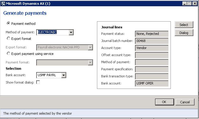 RediffAU: Electronic Payment files for Vendors