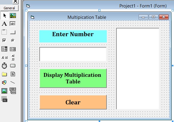 How To Create Multiplication Table In Visual Basic 60
