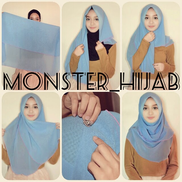 monster hijab collection: Tutorial bawal ruffle dan wide shawl ruffle ...