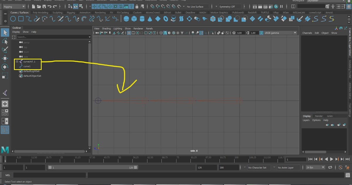 Maya Rigging Curve 與 IK Spline Handle