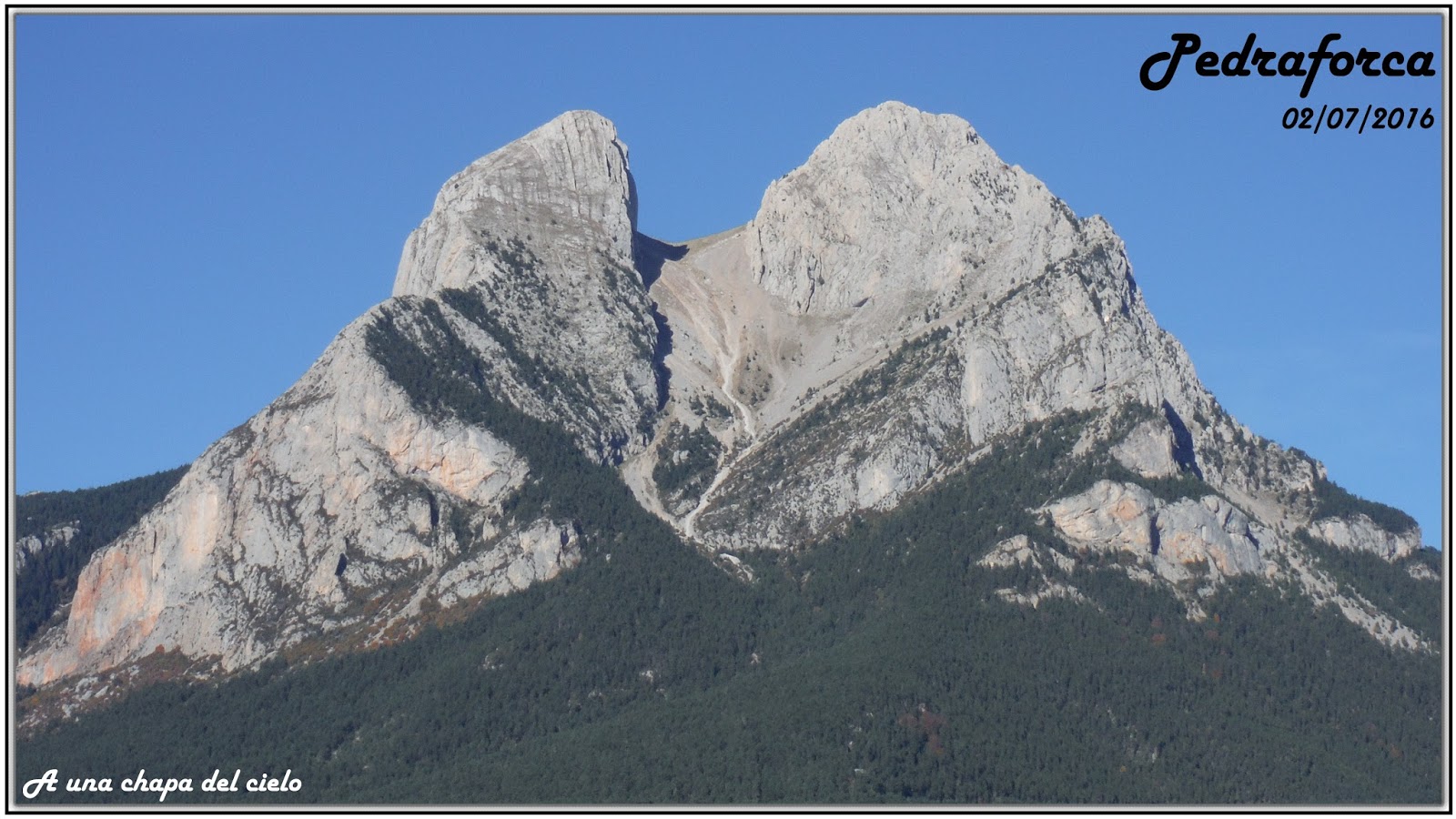 A una chapa del cielo: Pedraforca