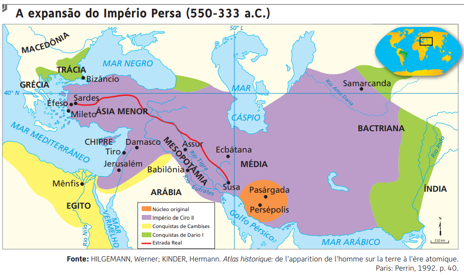 Blog de Geografia: Mapa - A expansão do Império Persa (550-333 a.C.)
