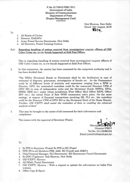 All India Postal Employees Union, Group-C, Odisha Circle: Regarding ...