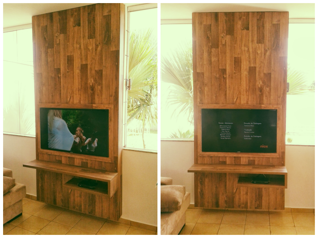 MM - Móveis Planejados: FOTO - Painel para TV em MDF rústico