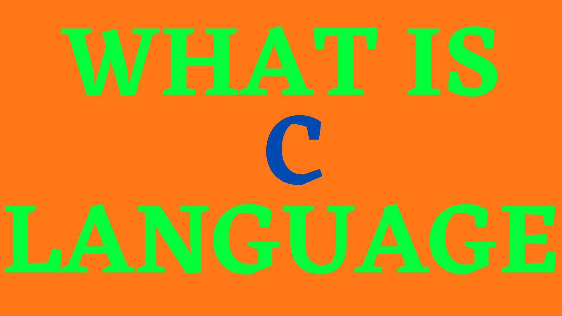 What Is C Language what-is-c-language