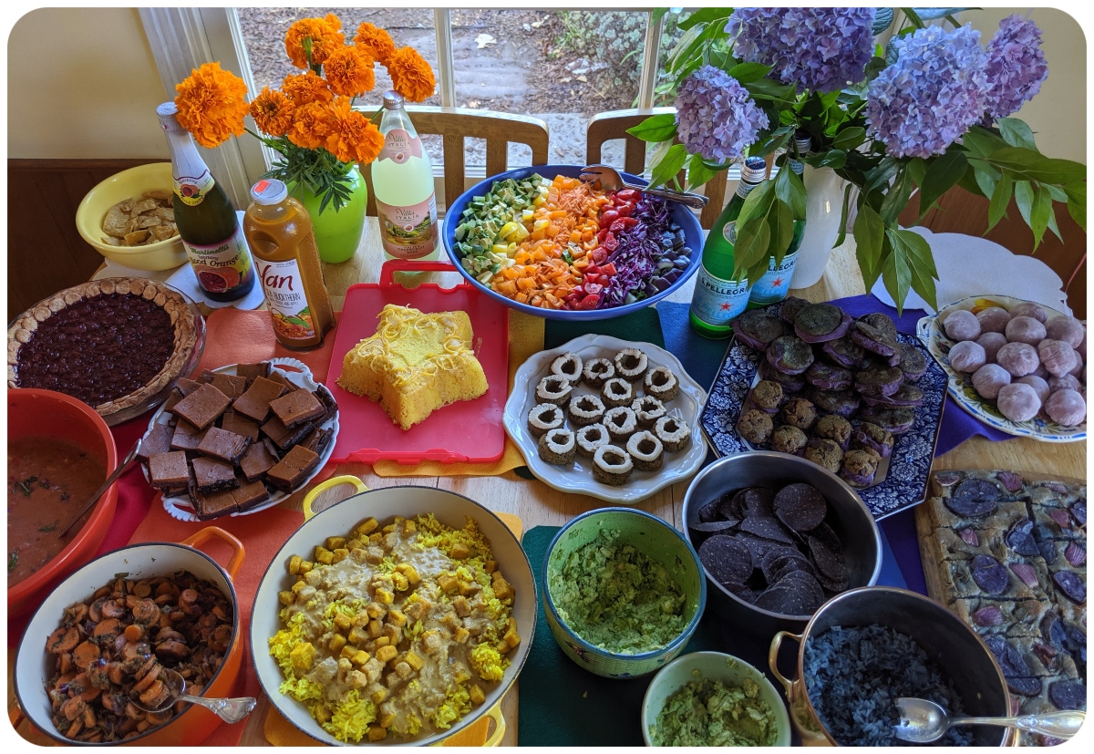 Vegan Eats and Treats!: The Great Double Rainbow Potluck of 2019