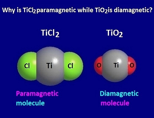 Why is TiCl2 paramagnetic while TiO2 is diamagnetic? - CHEMSOLVE.NET