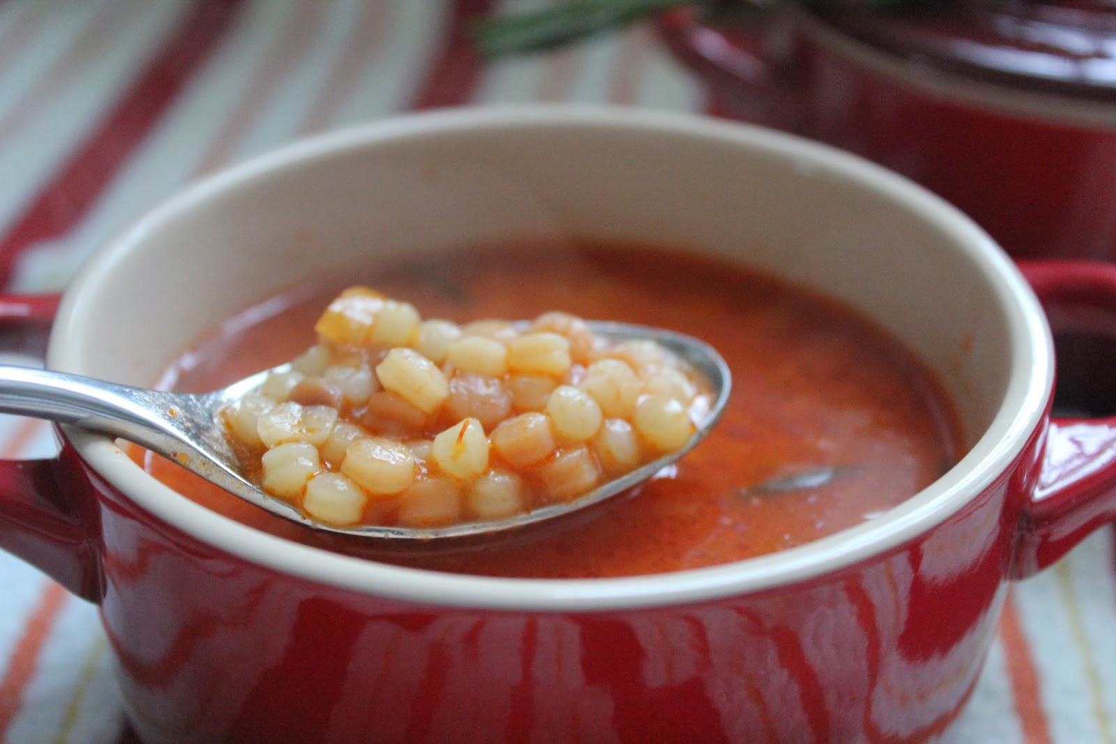 Delicious Dishings: Soup Sundays: Fregola Soup With Rosemary