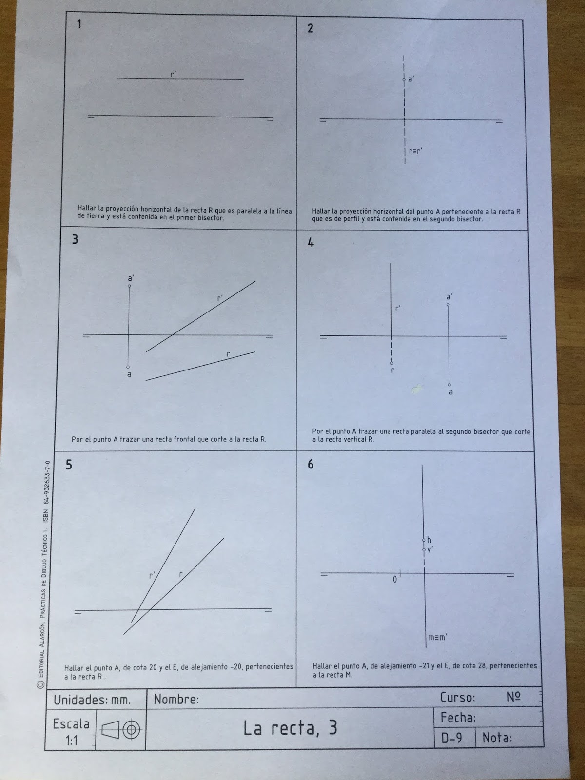 el blog de Dibujo "El Majuelo": 1º BACH. Soluciones lámina D-9: La recta, 3