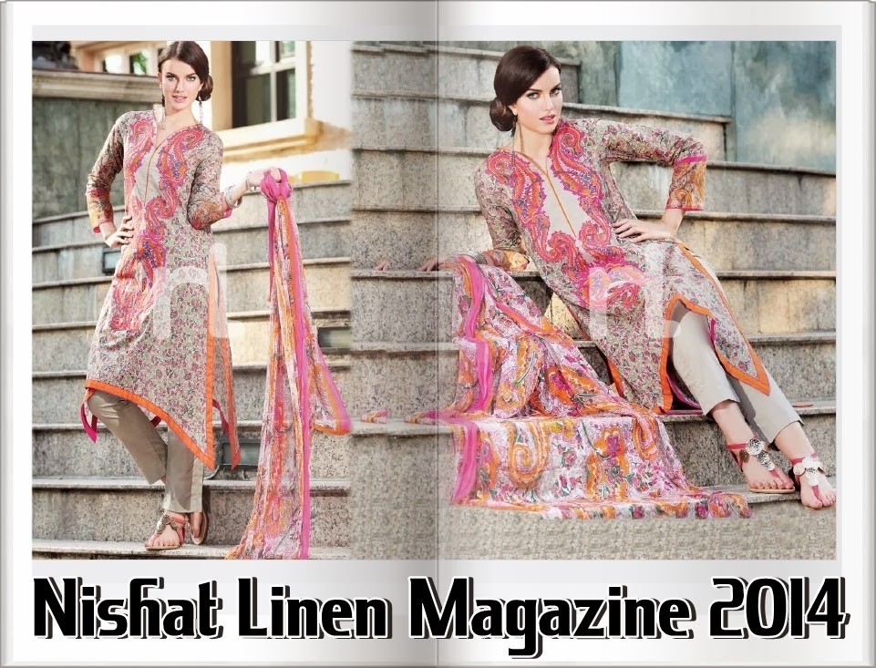 Nishat Linen Magazine Online 2014 | Nishat Linen Catalogue 2014 Vol-1 ...