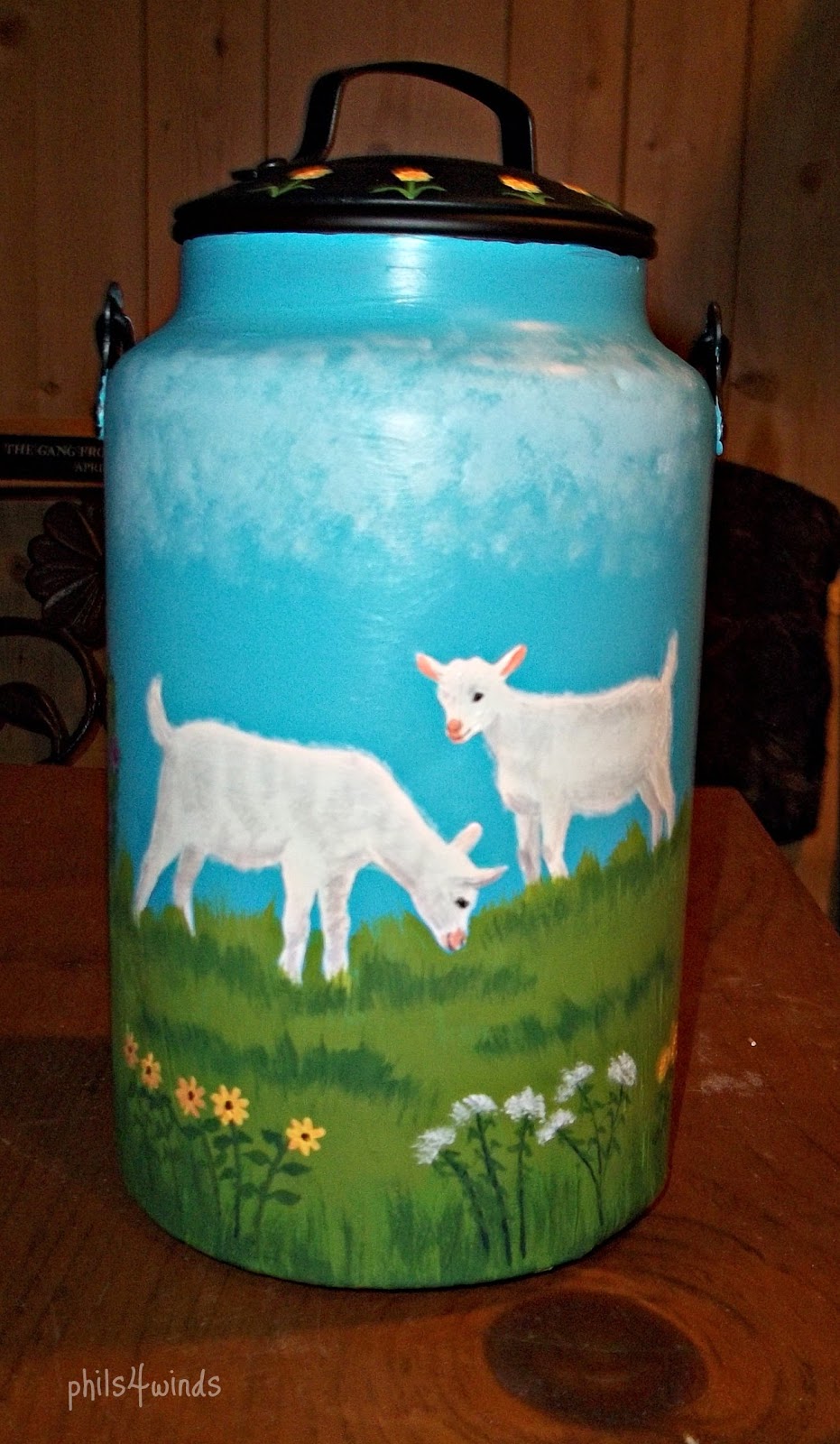 Phils4winds; paintings on Wood and Slate : Milk can and vintage cream ...