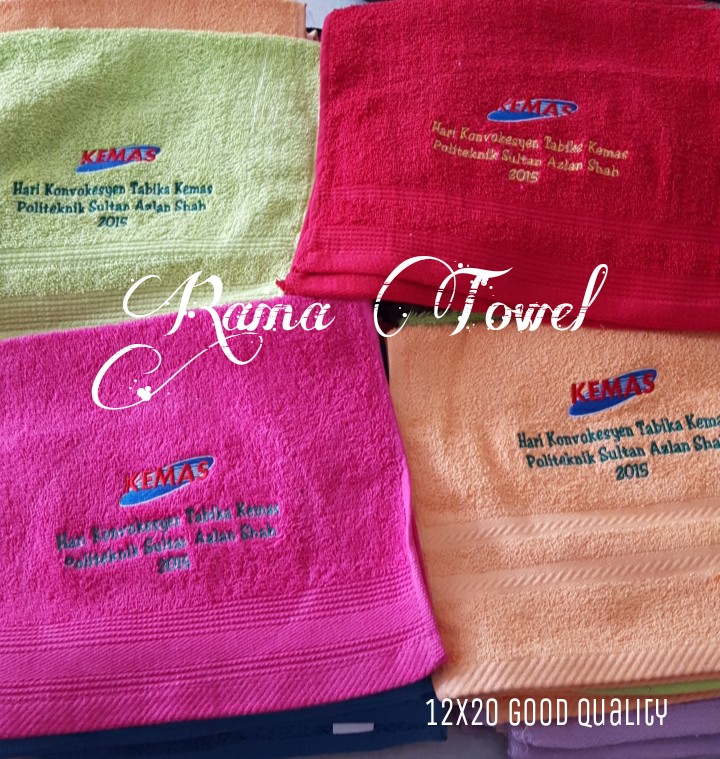 Tempaha tuala / towel sulam sempena Majlis Konvokesyen taska Dari Perak