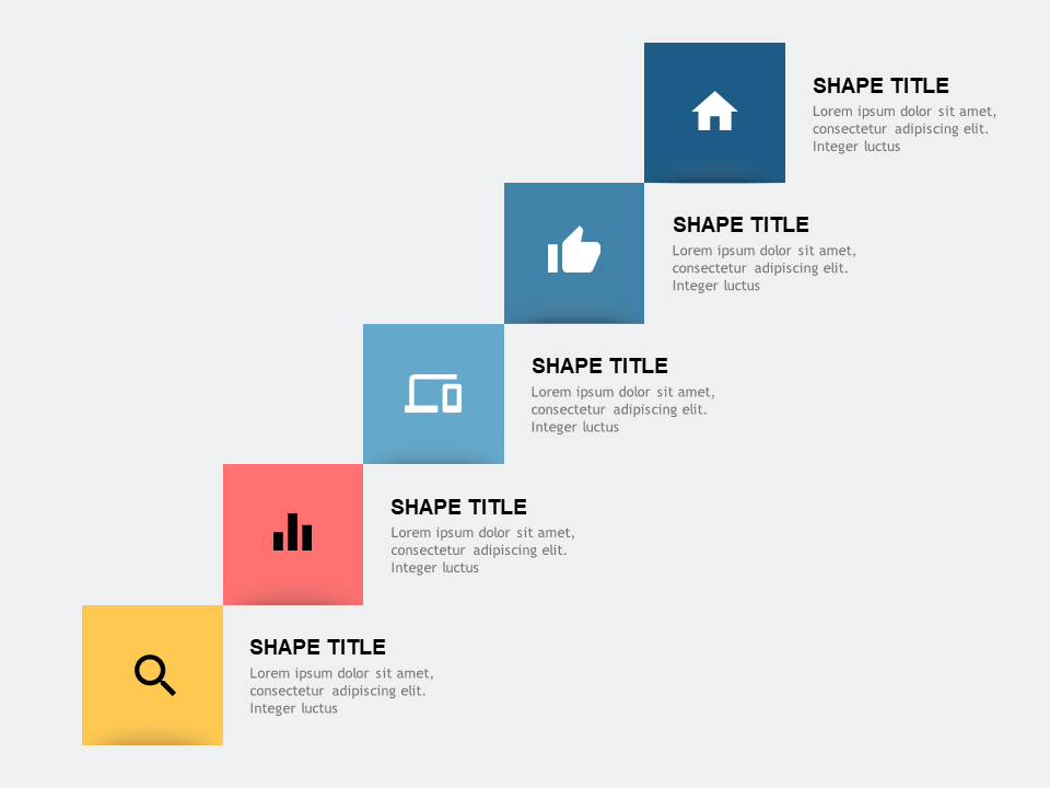 Stair Step Up PowerPoint Templates - PowerPoint Free