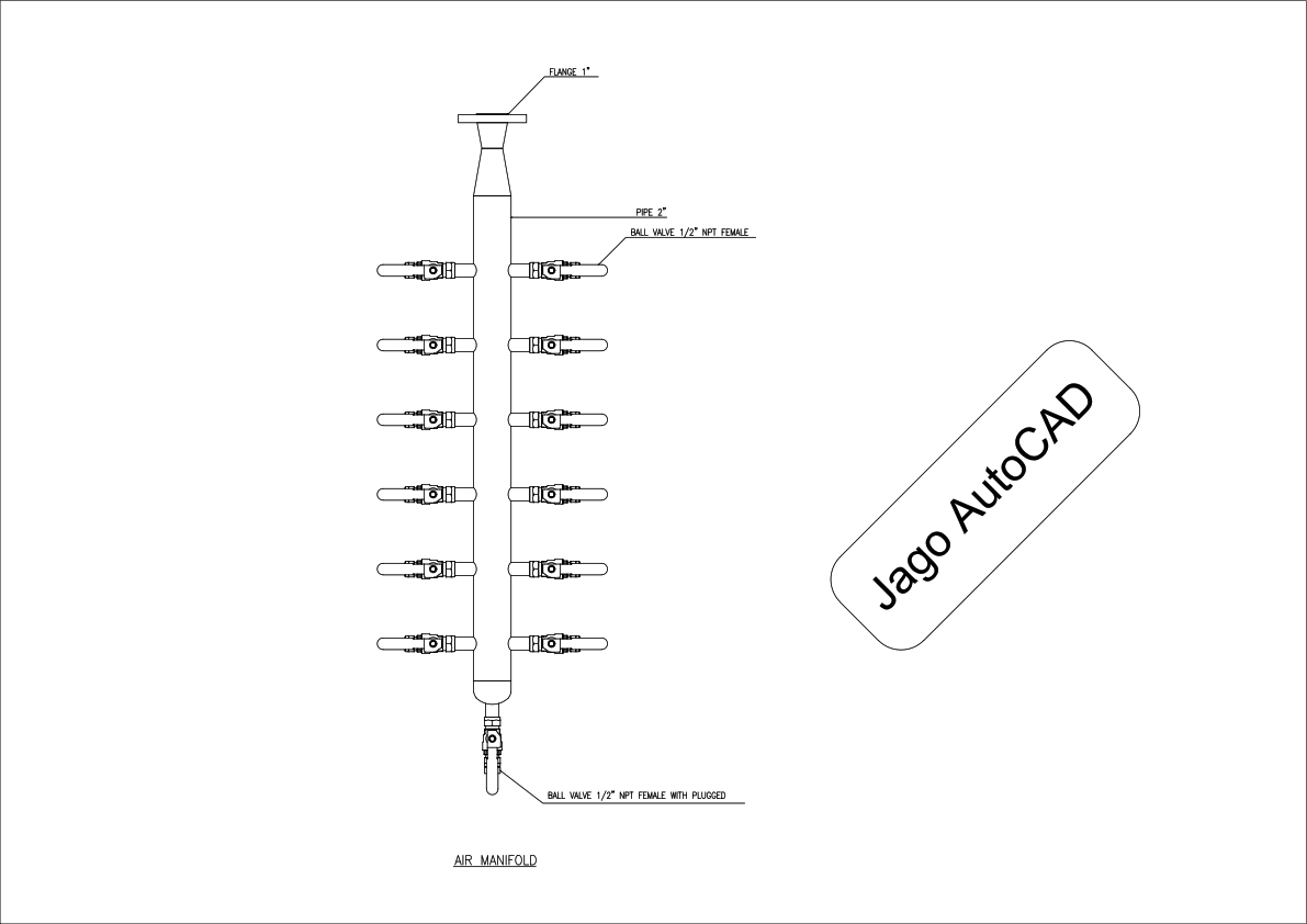 Download Air Manifold DWG AutoCAD Free