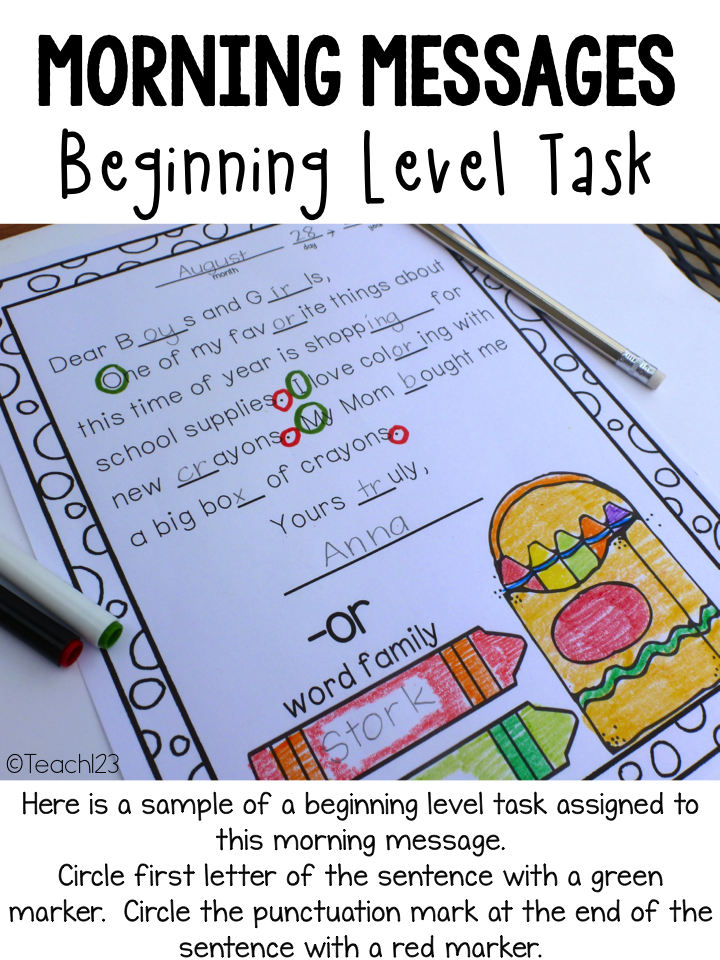 Morning Messages | Teach123 | Bloglovin’