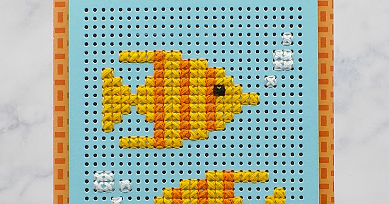 Paper Pursuits: Birthday Fishes–Stitched with Love, Cross-Stitch Rectangle