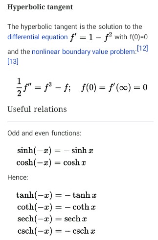 HYPERBOLIC FUNCTIONS