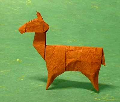 origami Llama Montroll Dollar 3D ~ easy instructions to origami
