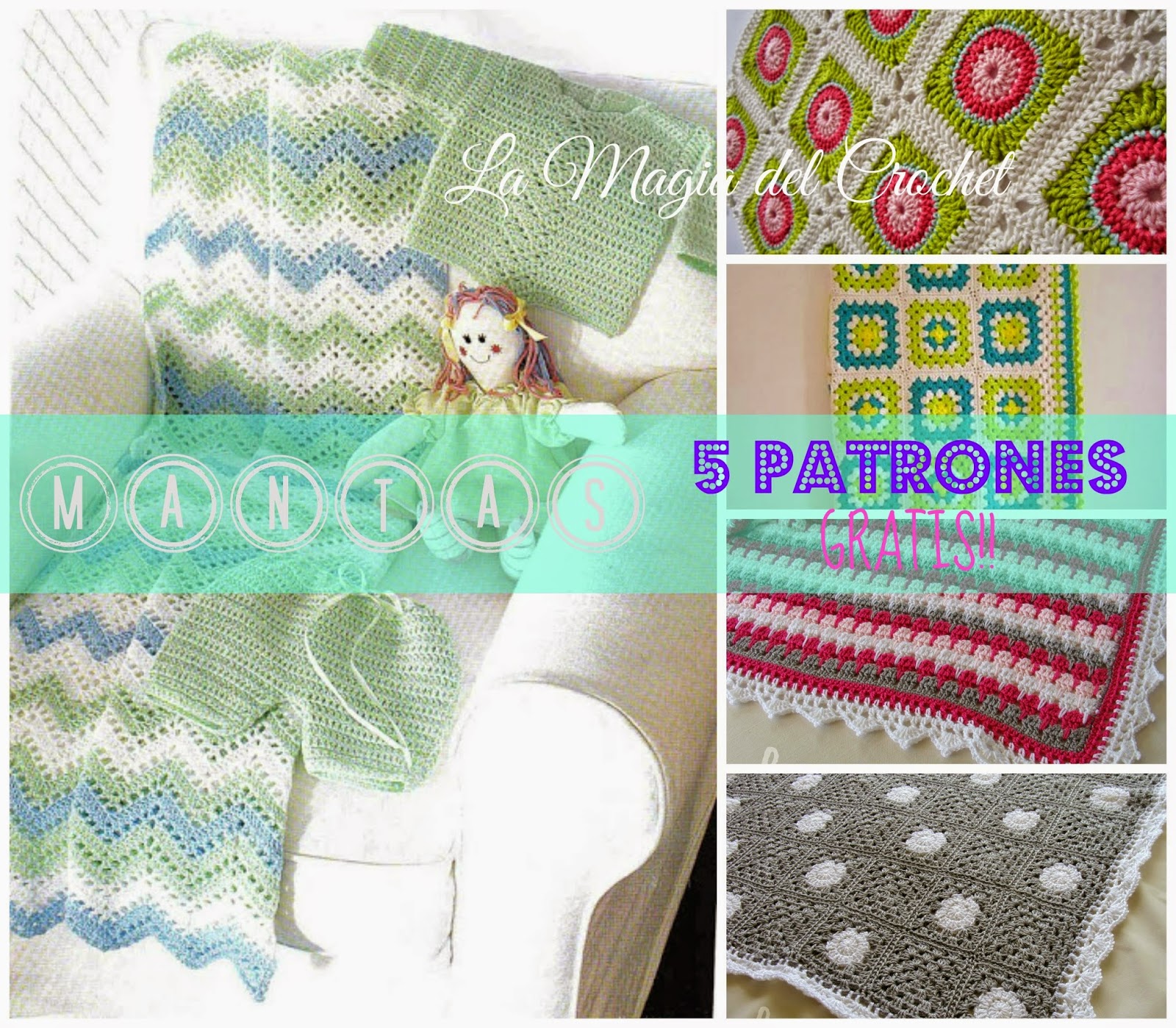 La Magia del Crochet: MANTAS PATRONES GRATIS
