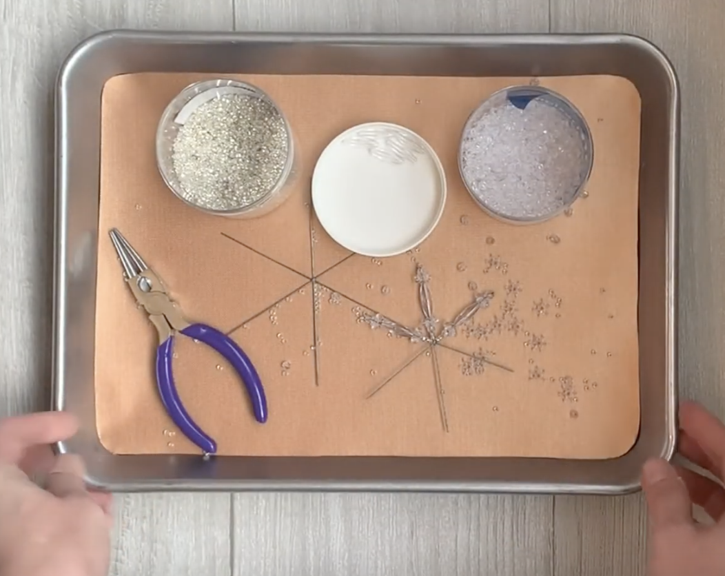 Clever Craft Mat Hack for This Cookie Sheet Portable Beading Board ...