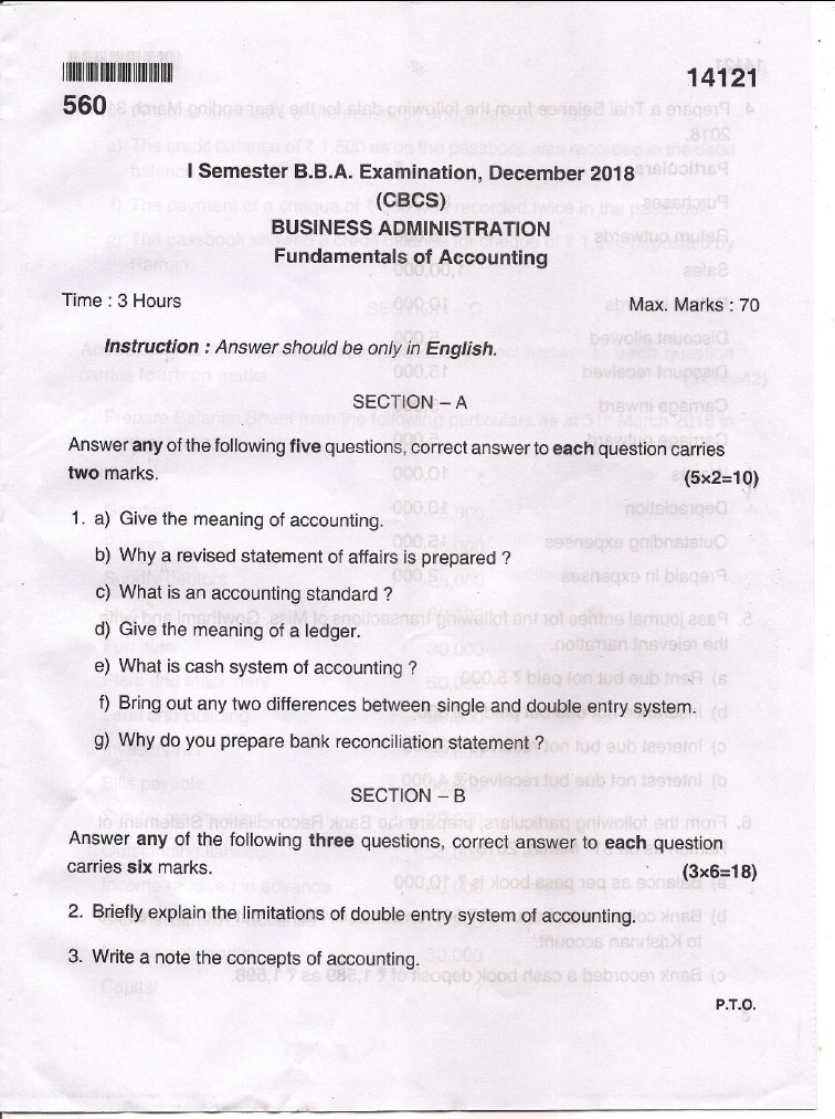 Bangalore University B.B.A. BUSINESS ADMINISTRATION FUNDAMENTALS OF ...