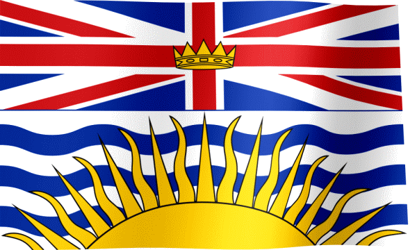 Flag of British Columbia (GIF) - All Waving Flags