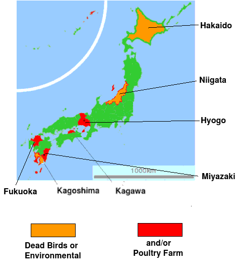 Avian Flu Diary: Japan: 4th Prefecture (Miyazaki) Reports Farm Outbreak ...