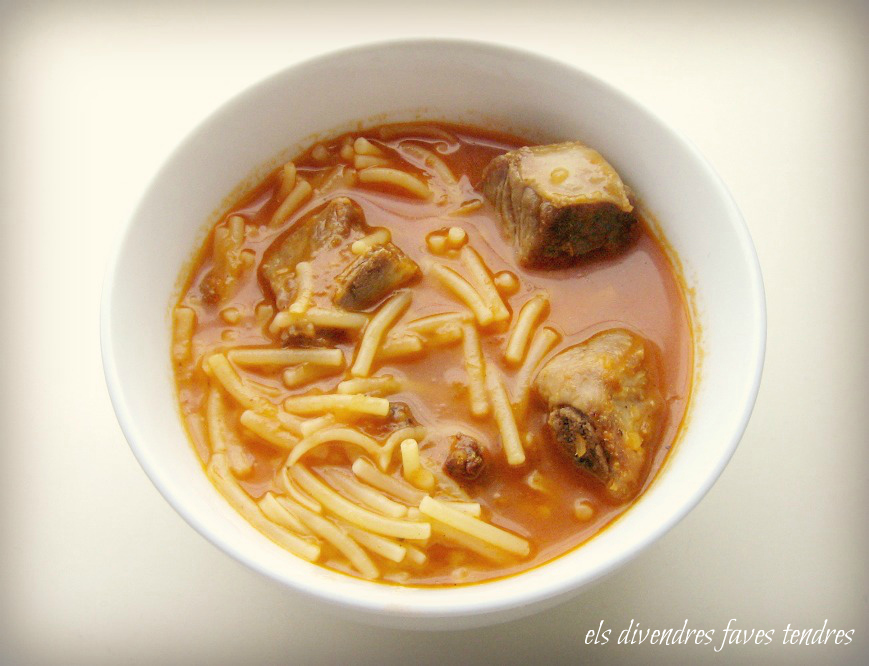 els divendres faves tendres: 69. Fideus a la cassola