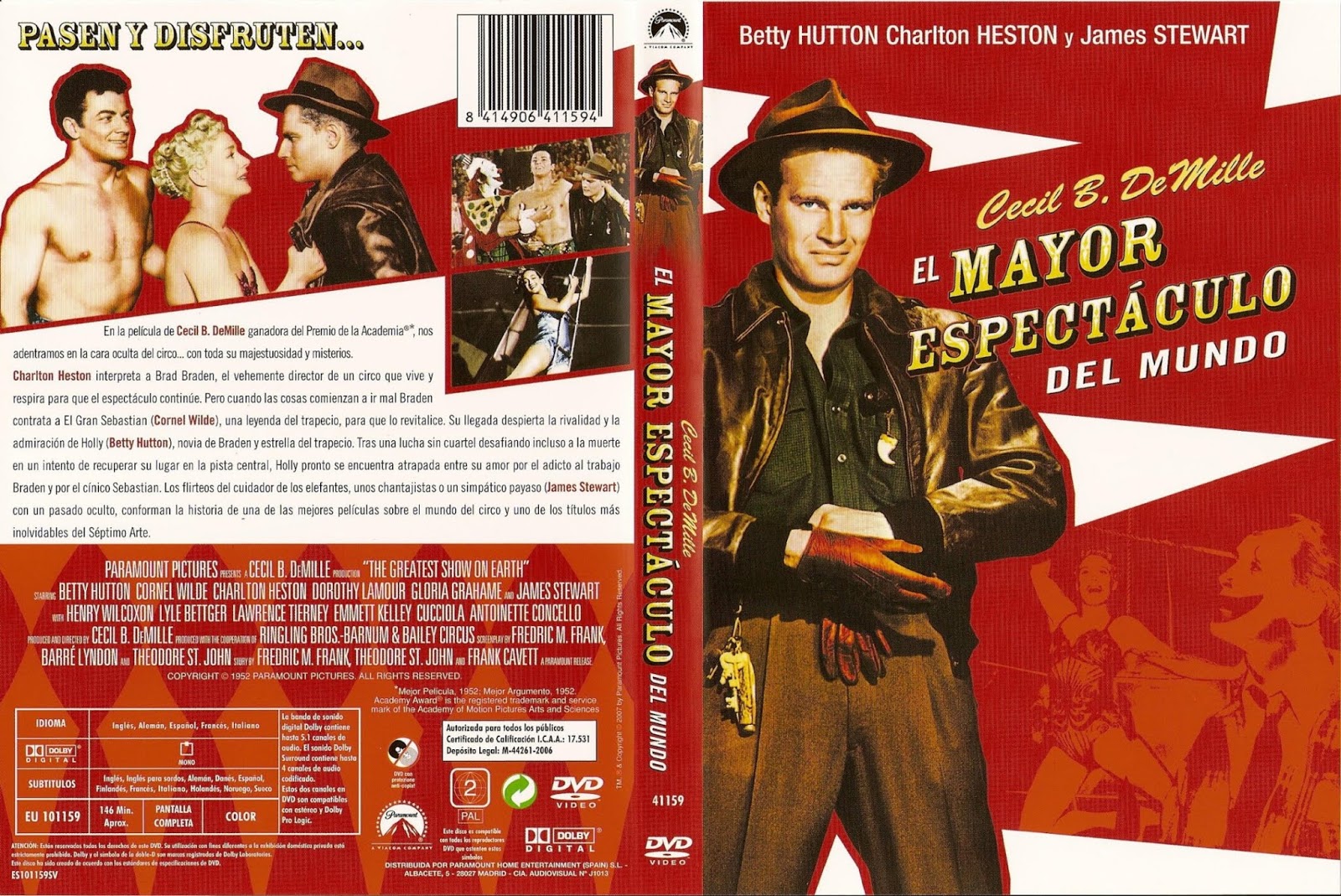 Caratulas de películas DVD para cajas CD: El mayor espectáculo del ...