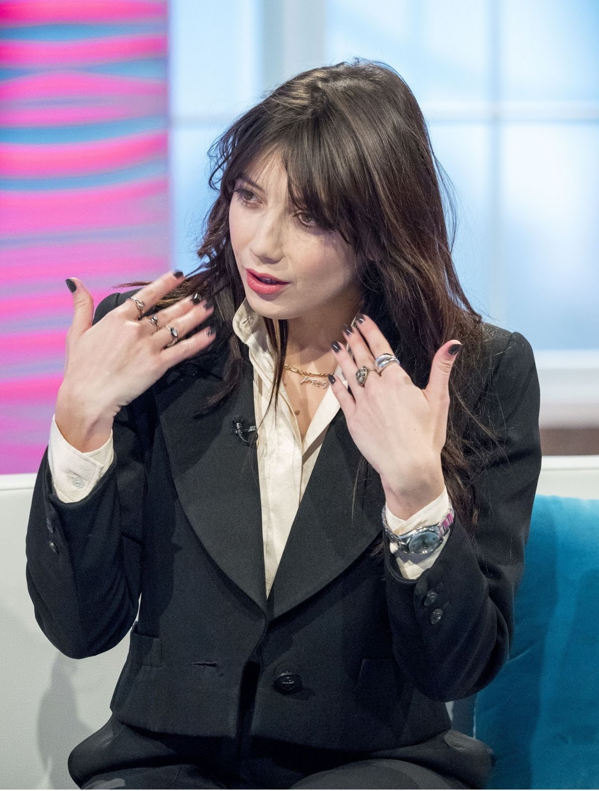 Ladies In Satin Blouses Daisy Lowe Cream Satin Blouse Under Suit