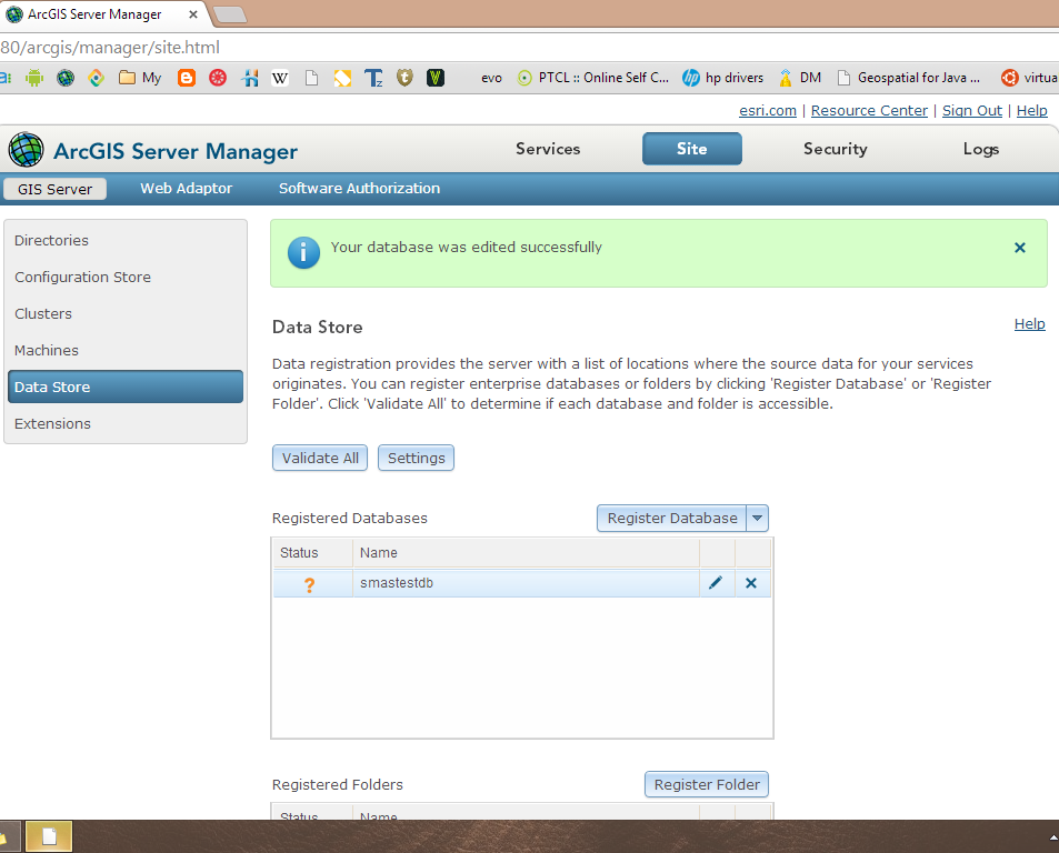 GIS Developer Help: Register Database to ArcGIS server