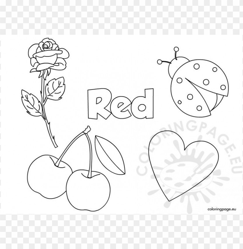 Red Coloring Page - Fun Coloring