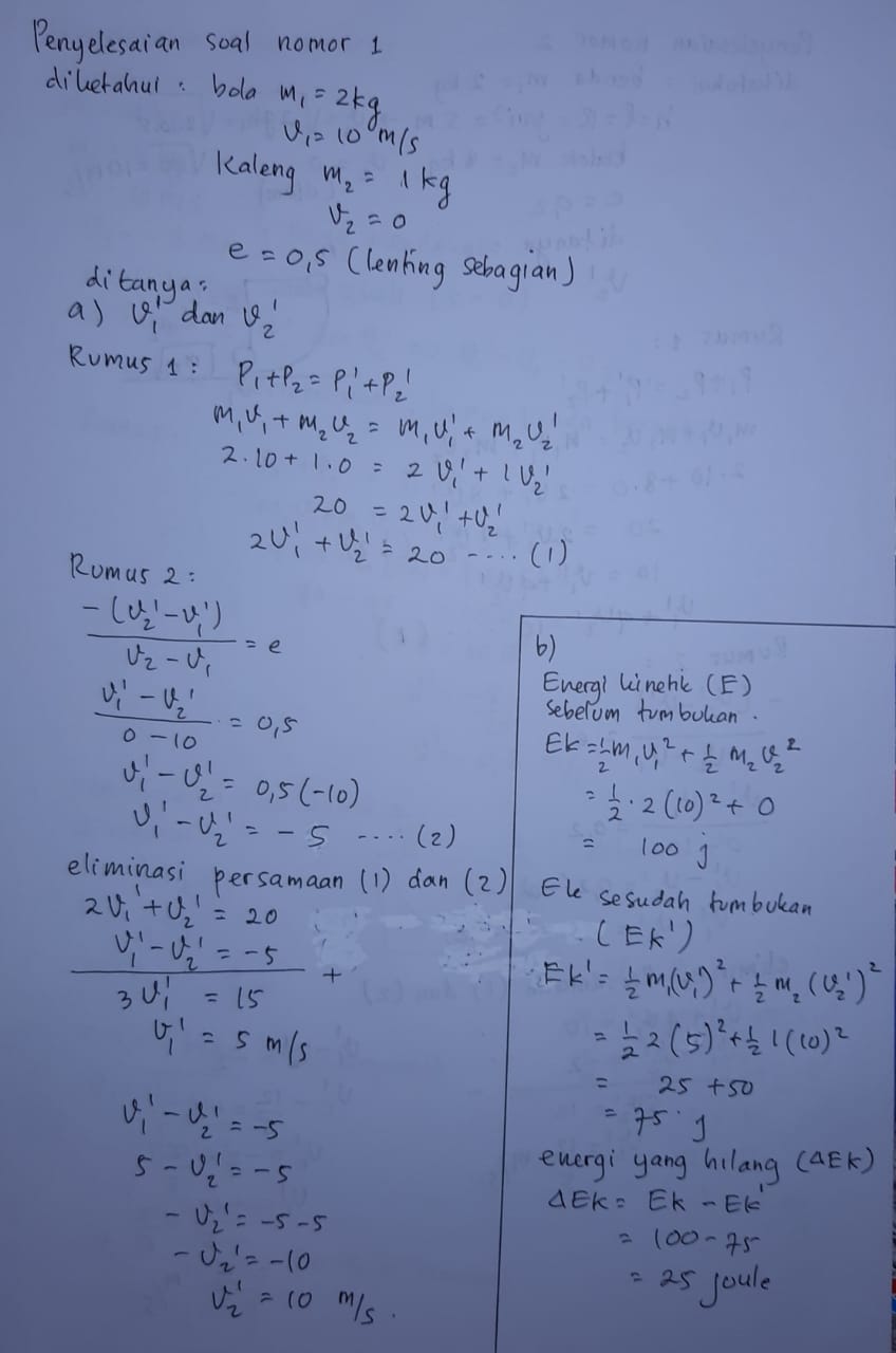 Momentum dan Impuls: Pengertian, Rumus dan contoh Soal Penyelesaian ...