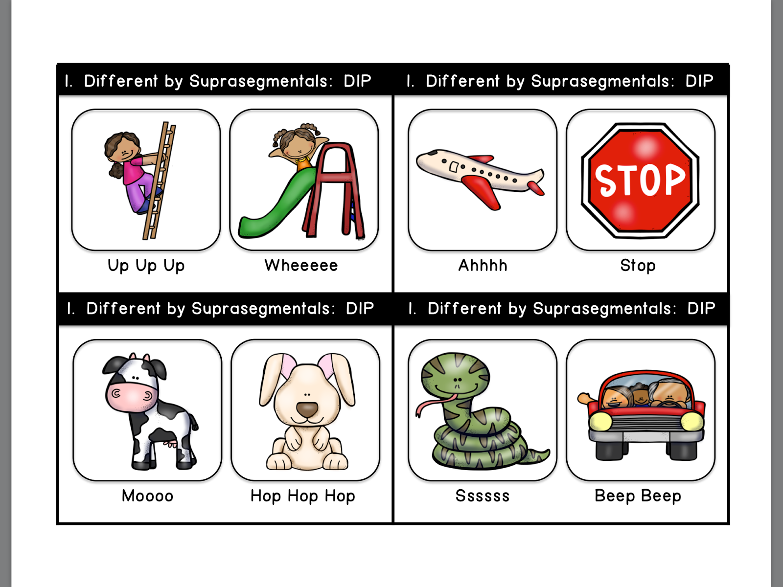 HearSayLW: Auditory Hierarchy Minimal Pair Cards