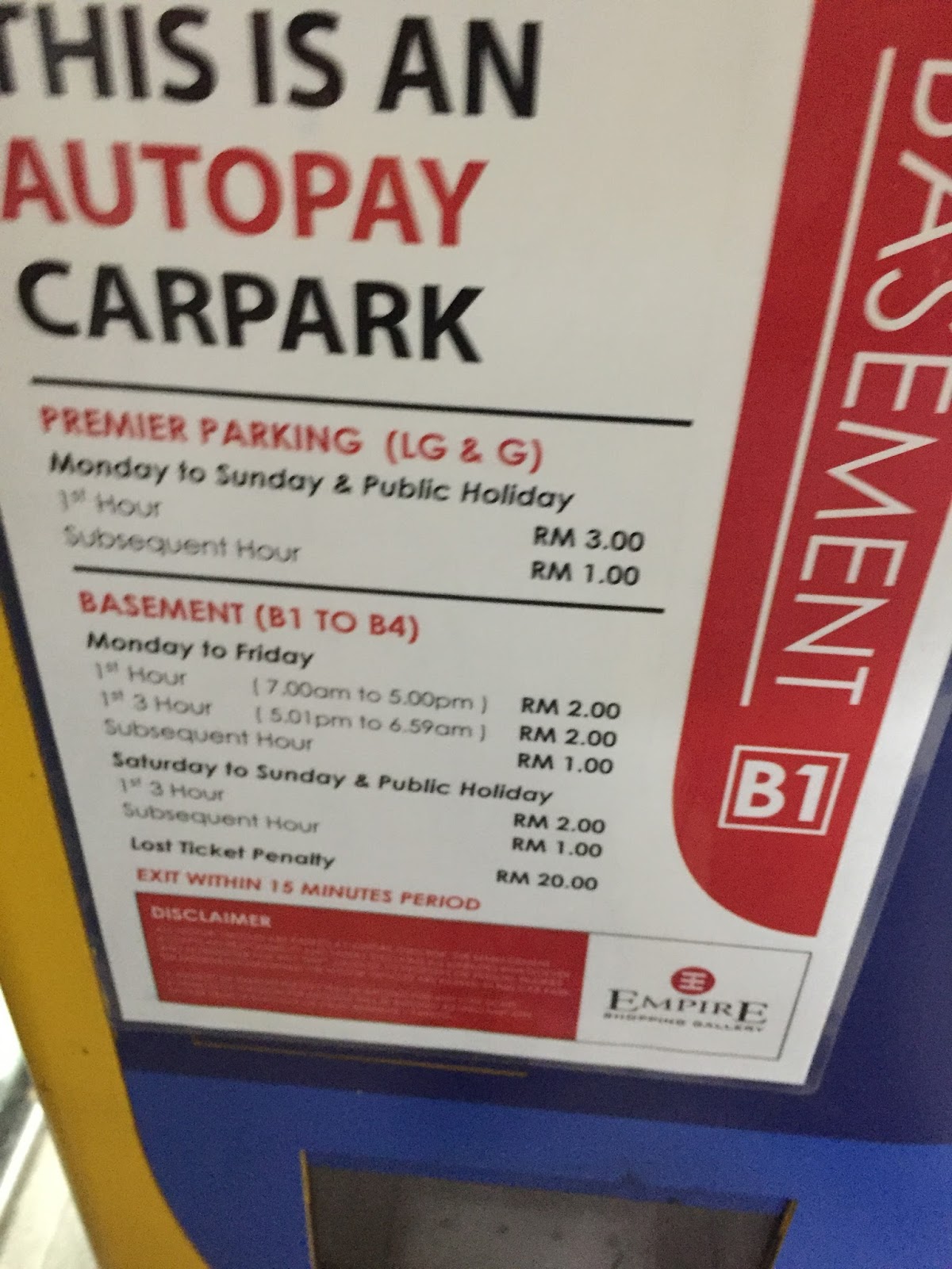 Kuala Lumpur Parking: Empire Subang Gallery Parking Rate Kuala Lumpur Parking: Empire Subang Gallery Parking Rate