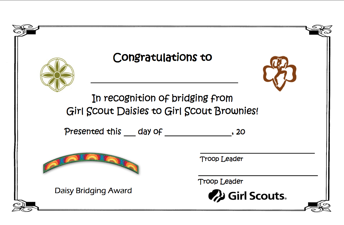 Girl Scout Troop 1138: Bridge to Brownies!