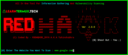 How to Install and Use RED Hawk Tool in Termux