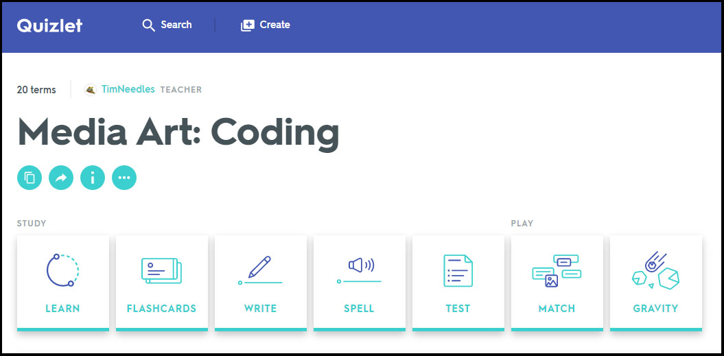 Art Room 161: Digital Media: Coding Terminology & Vocabulary