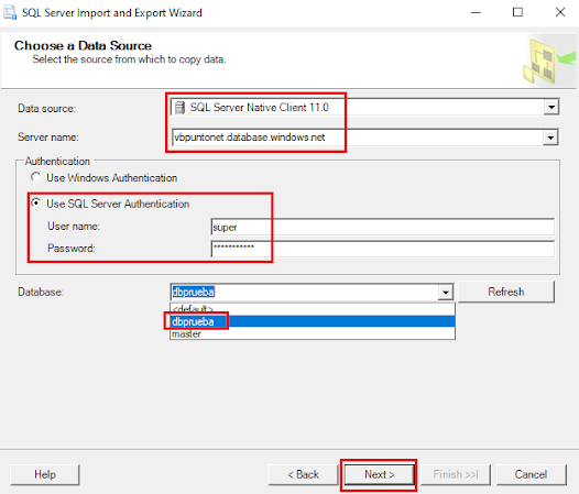 Exportar información (base de datos en producción a una base de datos ...