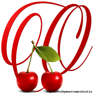 M. Michielin Alphabets: CHERRY ALPHABET, ALFABETO CEREJA FRUIT