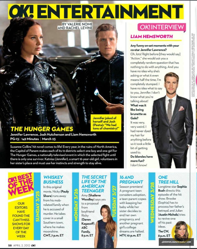 Scans: Edición especial de The Hunger Games en OK Magazine | Real or ...